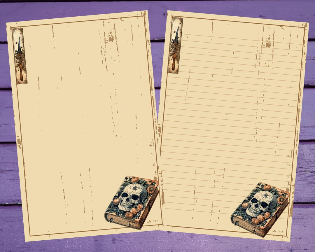 Spooky Stories Letter Writing Paper A5 Stationery Lined/unlined Penpal ...