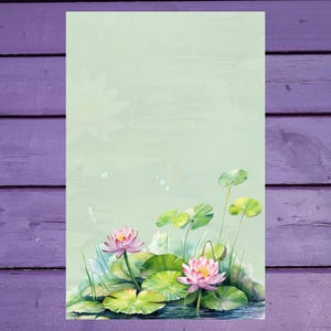 Lily Pond Letter Writing Paper A5 Stationery Lined/unlined Penpal ...