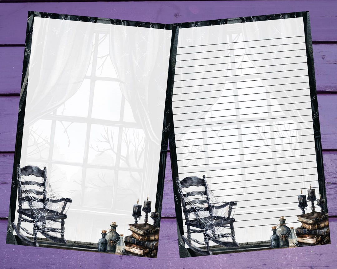 Spooky Room Letter Writing Paper A5 Stationery Lined/unlined Penpal ...