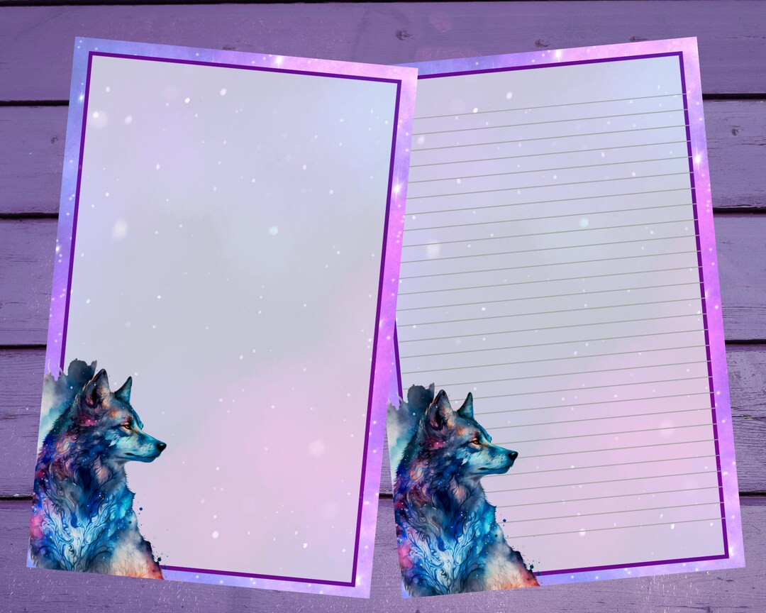 Galaxy Moon Letter Writing Paper A5 Stationery Lined/unlined Penpal ...