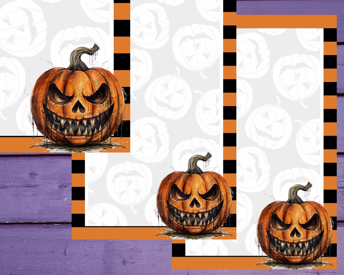 Scary Pumpkin Letter Writing Paper A5 Stationery Lined/unlined Penpal ...