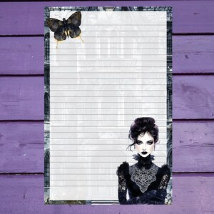 Victorian Goth Vibes Double-sided Letter Writing Paper A5 Stationery ...