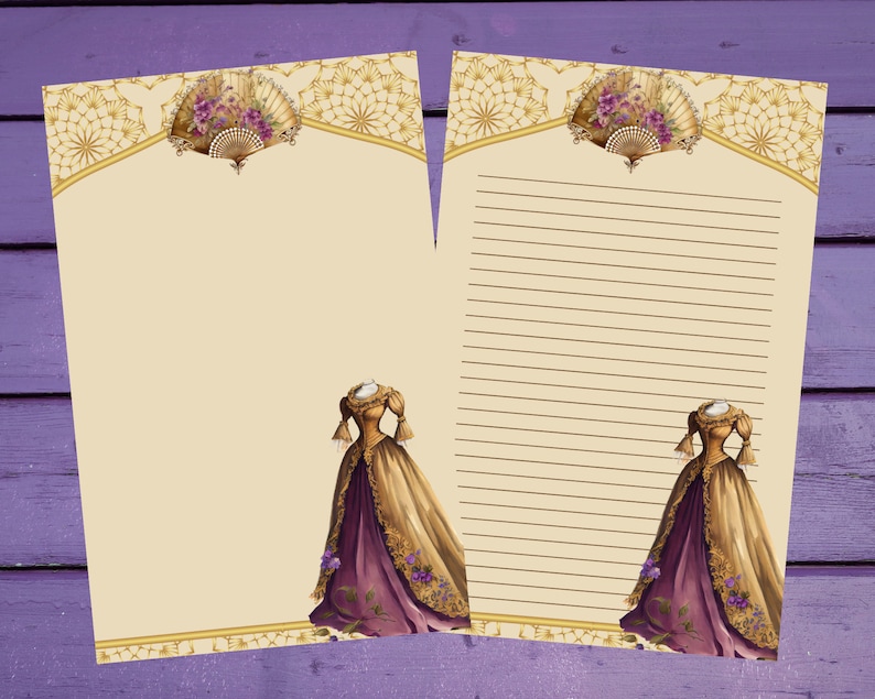 Victorian Fashion Letter Writing Paper A5 Stationery - Etsy