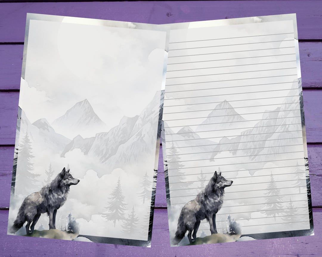 Grey Foggy Winter Letter Writing Paper A5 Stationery Lined/unlined ...