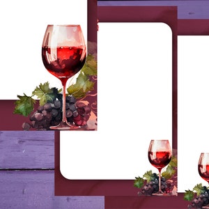 Red Wine Letter Writing Paper A5 Stationery Lined/unlined Penpal ...