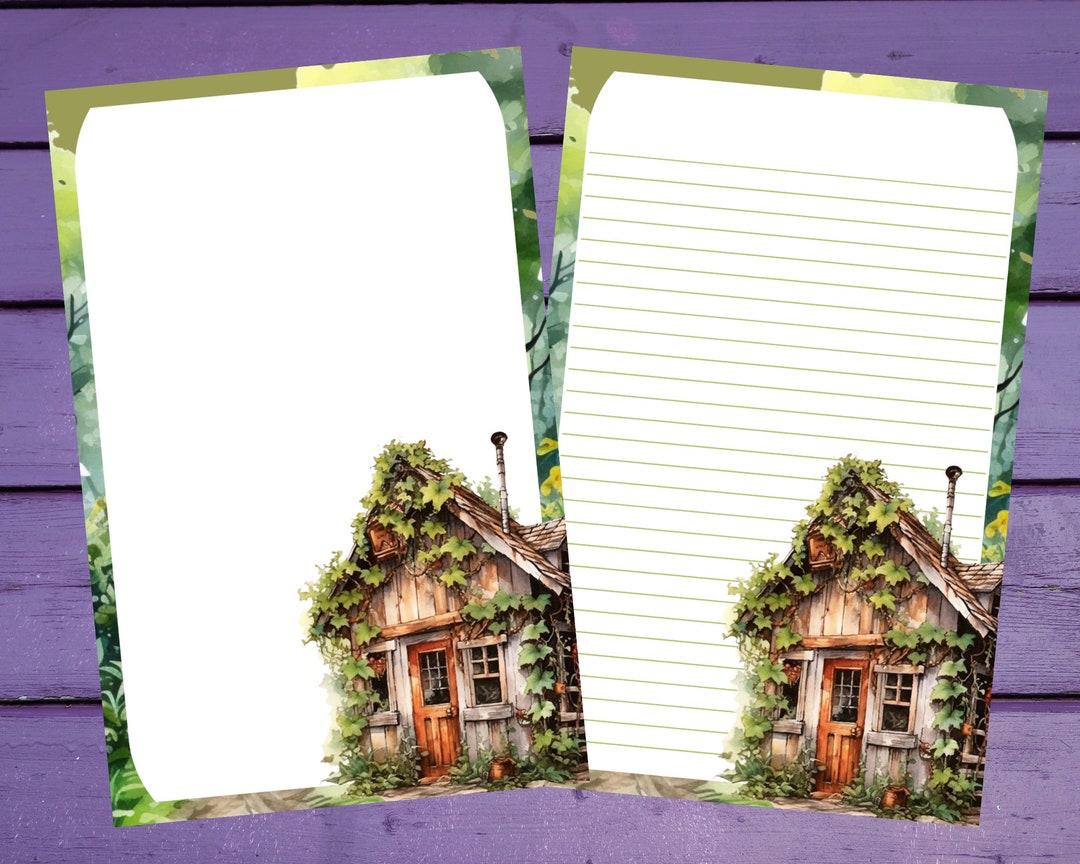 Forest Cottage Letter Writing Paper A5 Stationery Lined/unlined Penpal ...