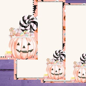 Halloween Candy Letter Writing Paper A5 Stationery Lined/unlined Penpal ...