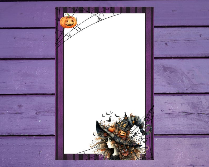Quirky Halloween Witch Letter Writing Paper A5 Stationery Lined/unlined ...