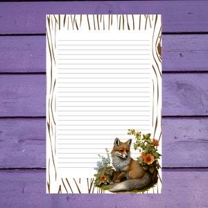 Fox Letter Writing Paper A5 Stationery Lined/unlined Penpal Supplies - Etsy