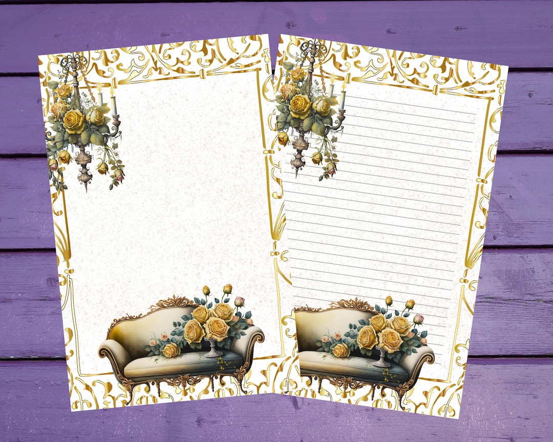 Cozy Victorian Letter Writing Paper A5 Stationery Lined/unlined Penpal ...