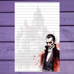 Dracula Letter Writing Paper A5 Stationery Lined/unlined Penpal ...