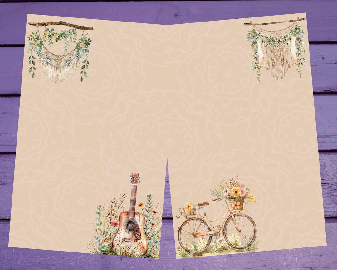 Boho Summer Letter Writing Paper A5 Lined/unlined Double-sided Penpal ...