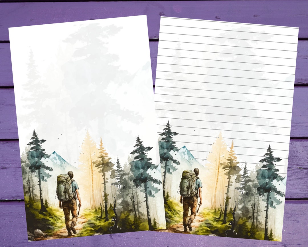 Hiking Letter Writing Pape A5 Stationery Lined/unlined Penpal Supplies ...