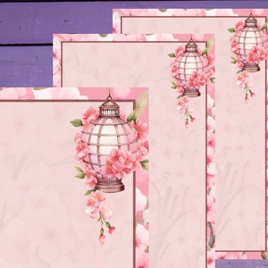 Cherry Blossom Letter Writing Paper A5 Stationery Lined/unlined Penpal ...