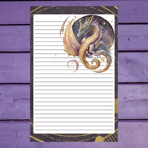 Celestial Dragon Letter Writing Paper A5 Stationery Lined/unlined ...