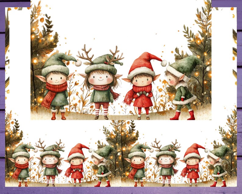 Christmas Elves Letter Writing Paper A5 Stationery Lined/unlined Penpal ...