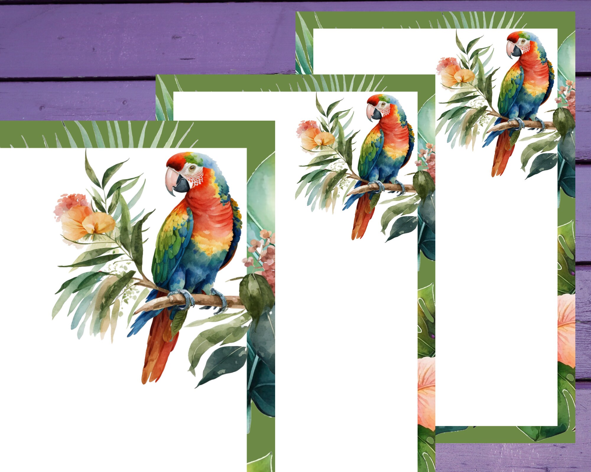 Parrot Letter Writing Paper A5 Stationery Lined/unlined Penpal - Etsy