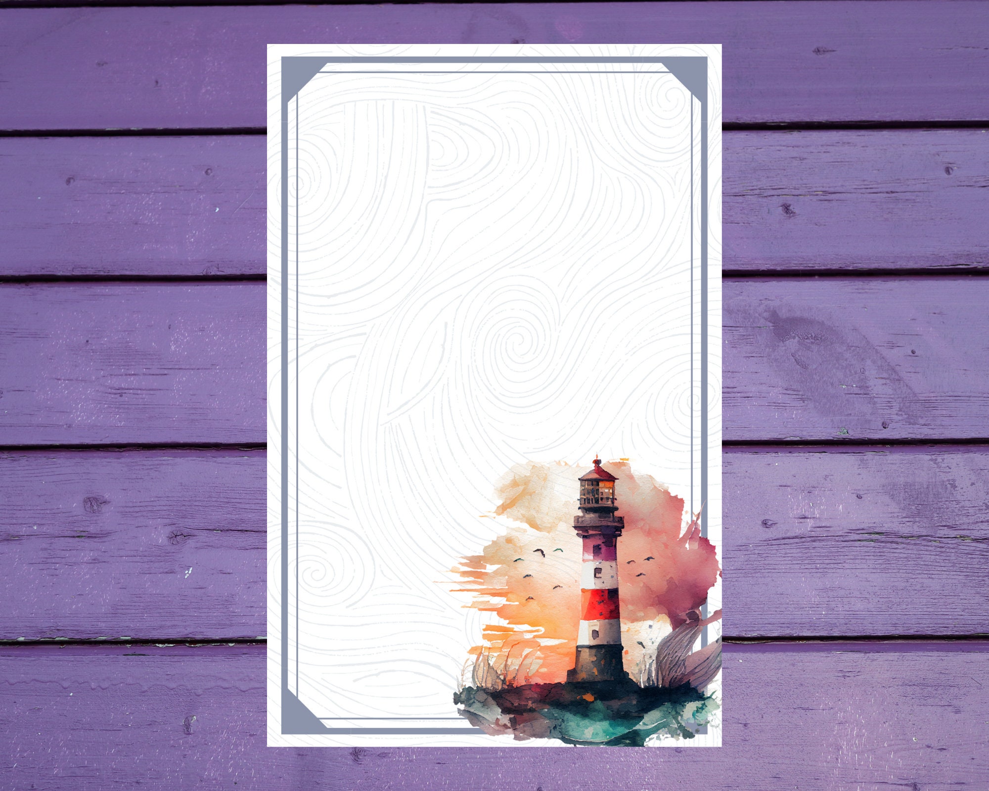 Lighthouse Letter Writing Paper A5 Stationery Lined/unlined - Etsy