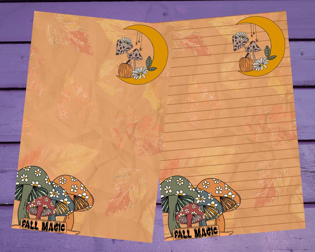 Fall Magic Letter Writing Paper A5 Stationery Lined/unlined Penpal ...