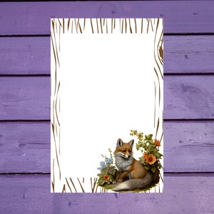 Fox Letter Writing Paper A5 Stationery Lined/unlined Penpal Supplies - Etsy