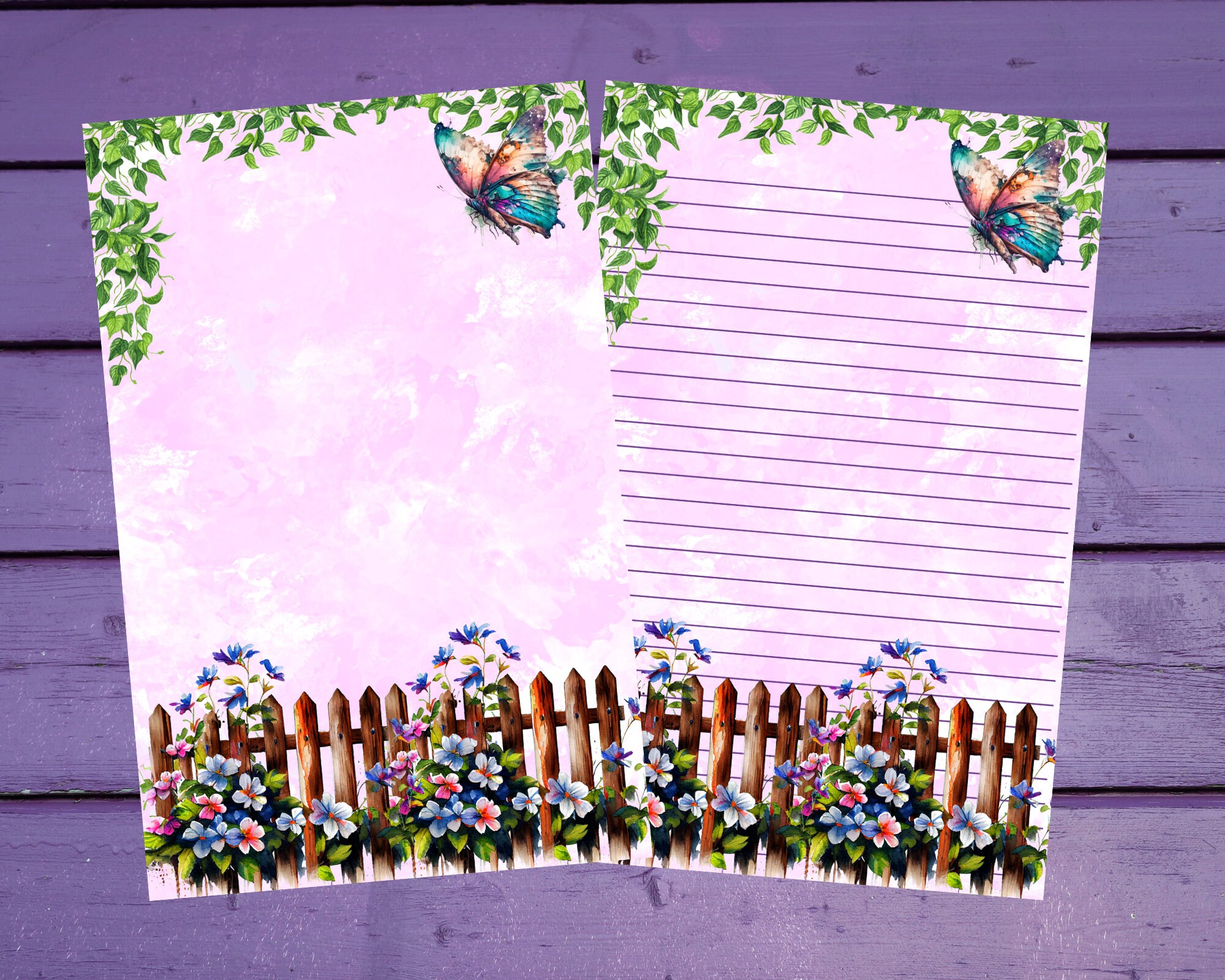 Spring Letter Writing Paper Stationery Lined/unlined A5 Penpal - Etsy