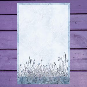 Frosty Wildflowers Letter Writing Paper A5 Stationery Lined/unlined ...