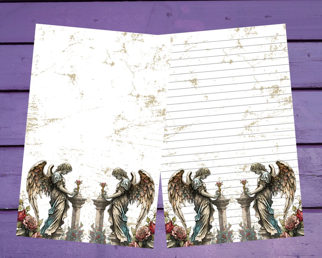 Cemetery Angels Letter Writing Paper A5 Stationery Lined/unlined Penpal ...