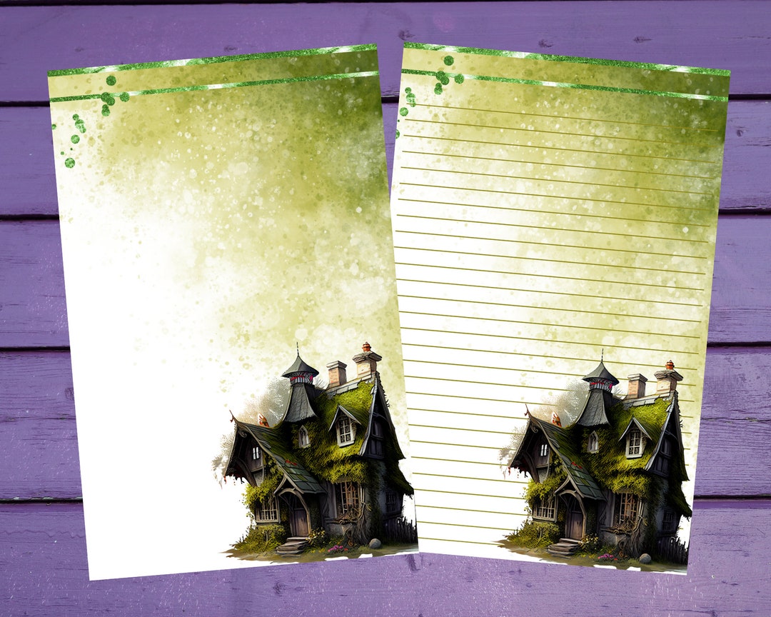 Dark Cottage Letter Writing Paper A5 Stationery Lined/unlined Penpal ...