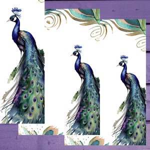 Peacock Letter Writing Paper A5 Stationery Lined/unlined Penpal ...
