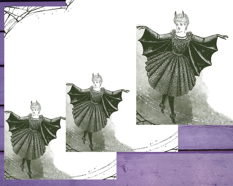Vintage Halloween Costume Letter Writing Paper A5 Stationery Lined ...