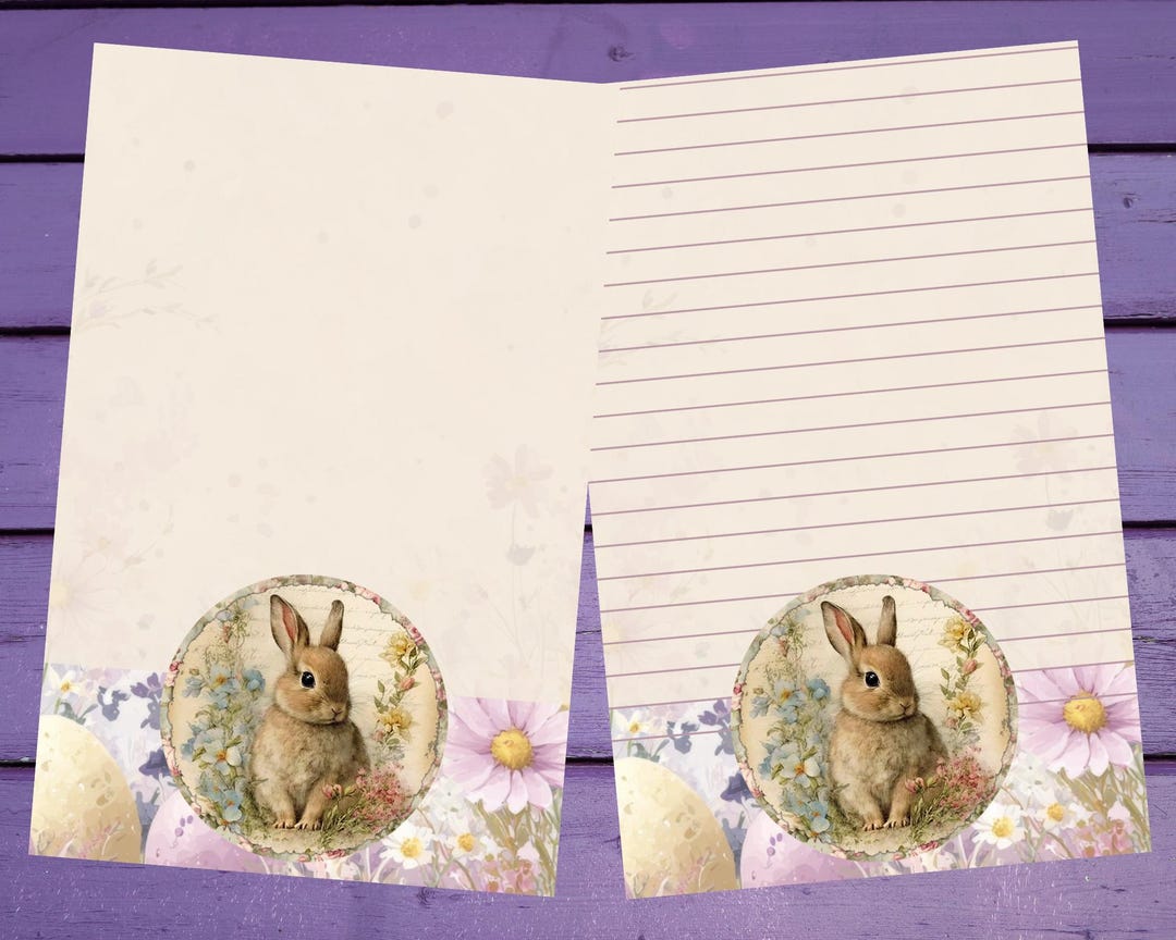 Vintage Easter Vibes Letter Writing Paper A5 Stationery Lined/unlined ...