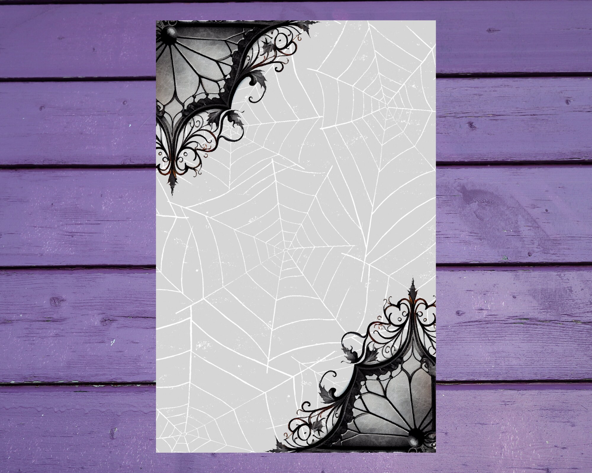 Gothic Spiderweb Letter Writing Paper A5 Stationery - Etsy
