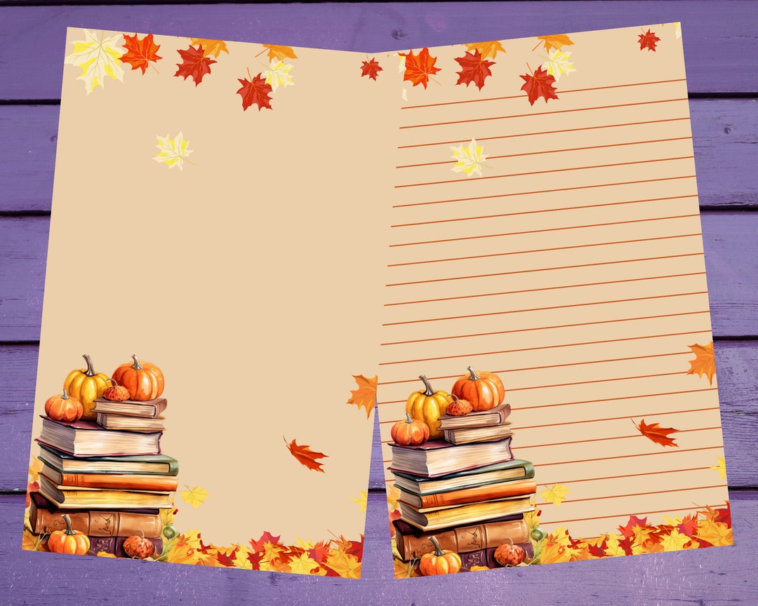 Autumn Books Letter Writing Paper A5 Stationery Lined/unlined Penpal ...