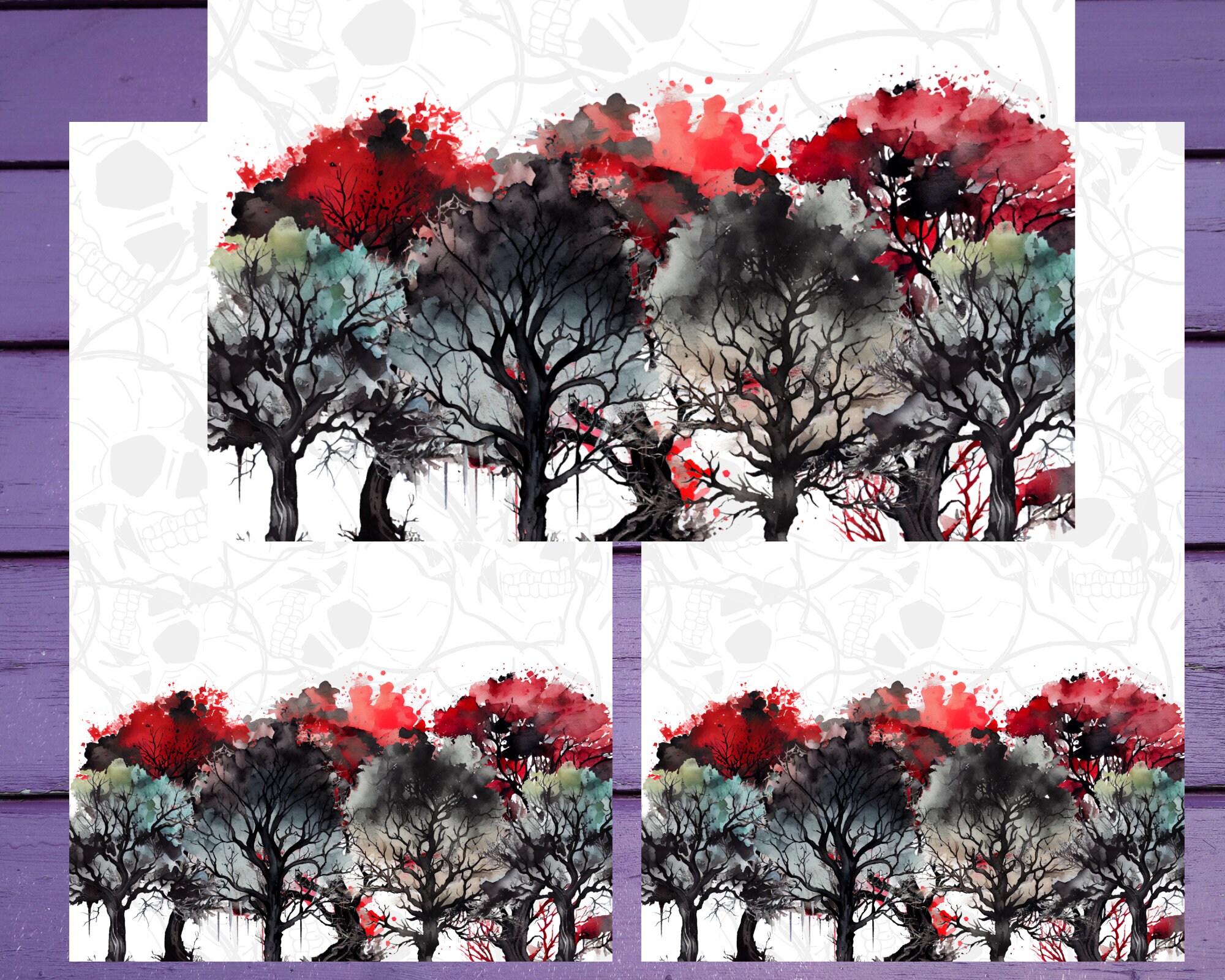 Gothic Trees Letter Writing Paper A5 Stationery Lined/unlined - Etsy