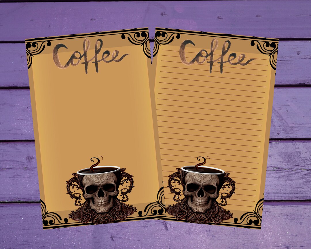 Dark Coffee Letter Writing Paper A5 Stationery Lined/unlined Penpal ...