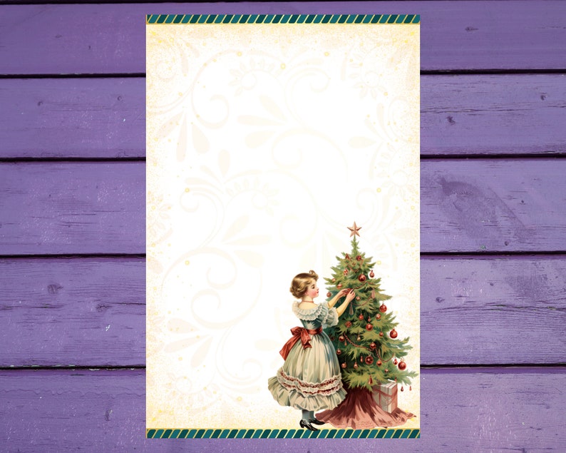 Victorian Christmas Letter Writing Paper A5 Stationery Lined/unlined - Etsy