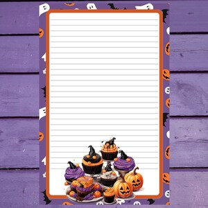 Halloween Treats Letter Writing Paper A5 Stationery Lined/unlined ...