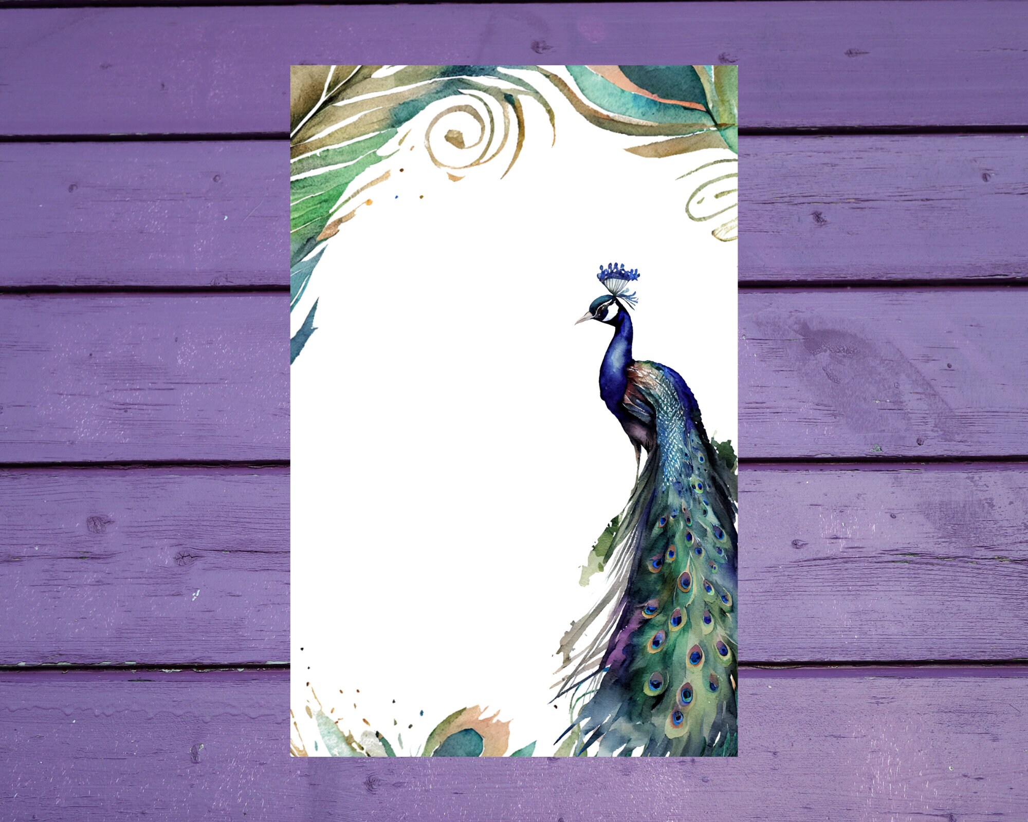 Peacock Letter Writing Paper A5 Stationery Lined/unlined Penpal ...