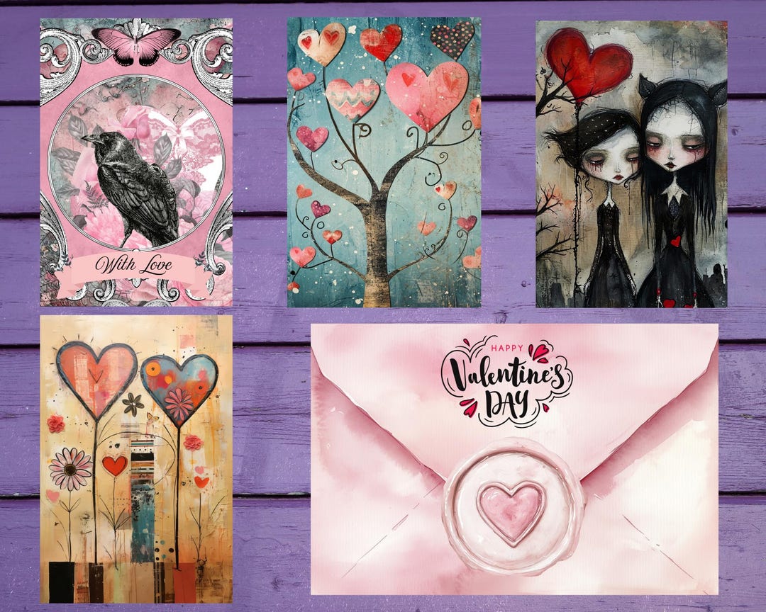 Valentine's Day Postcard Pack 2 - 10x15cm/4'x6' in Penpal Supplies - Etsy