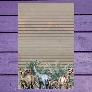 Dinosaurs Letter Writing Paper A5 Stationery Lined/unlined Penpal ...