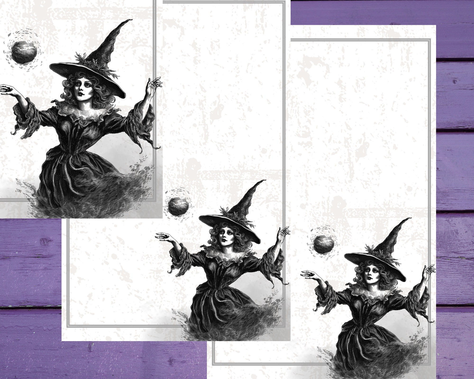Vintage Witch Letter Writing Paper A5 Stationery Lined/unlined Penpal ...