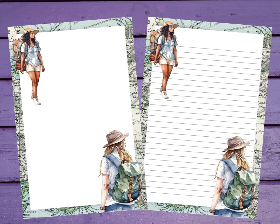 Travelers Letter Writing Paper A5 Stationery Lined/unlined Penpal ...