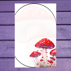 Mushrooms Letter Writing Paper A5 Stationery Lined/unlined Penpal ...