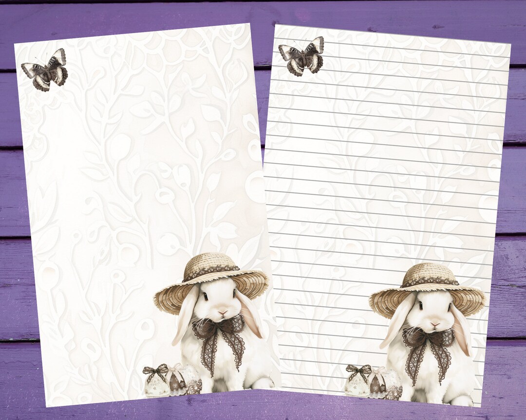 Lace Easter Letter Writing Paper A5 Stationery Lined/unlined Penpal ...