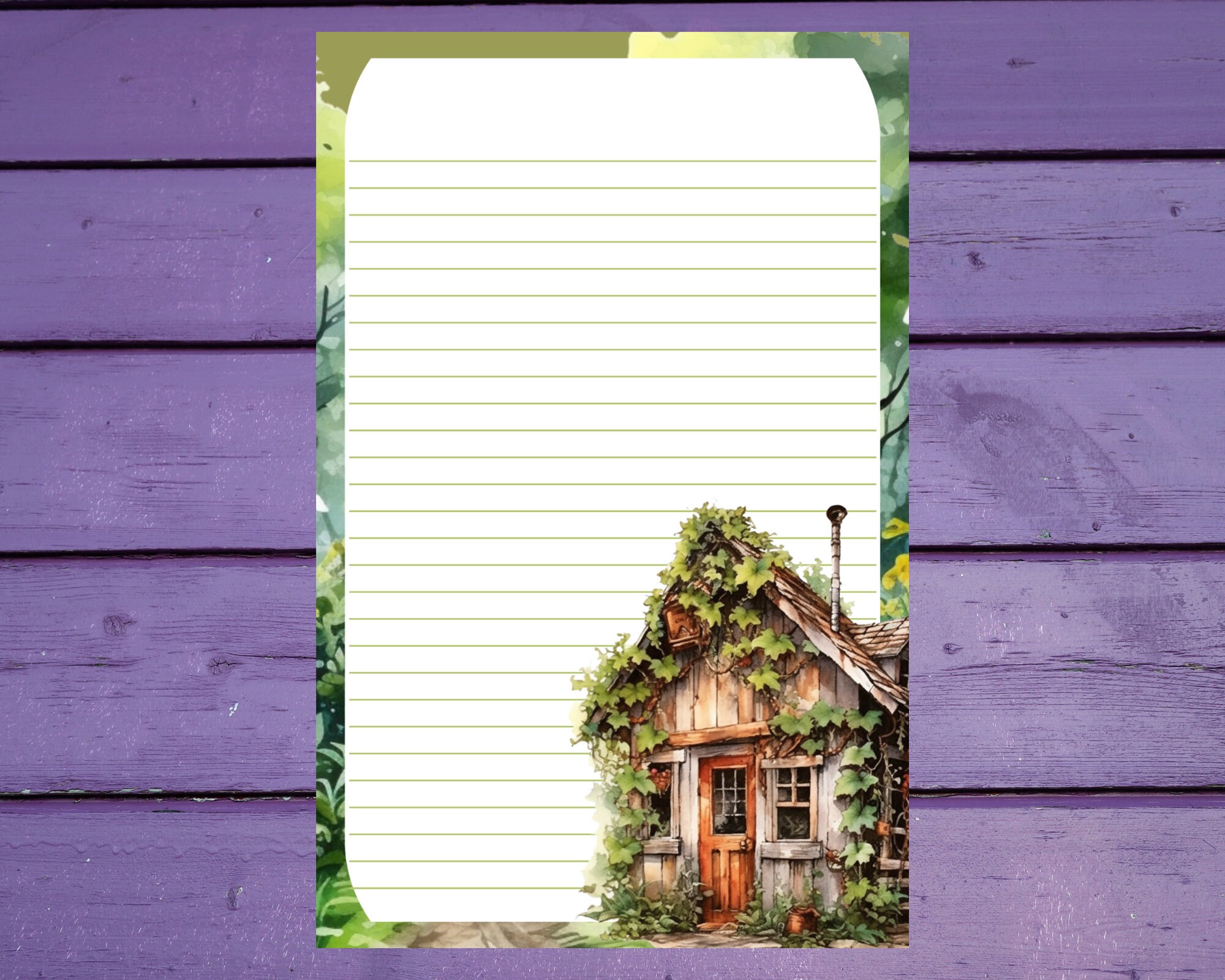 Forest Cottage Letter Writing Paper A5 Stationery - Etsy
