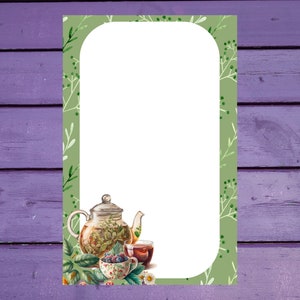 Herbal Tea Letter Writing Paper A5 Stationery Lined/unlined Penpal ...