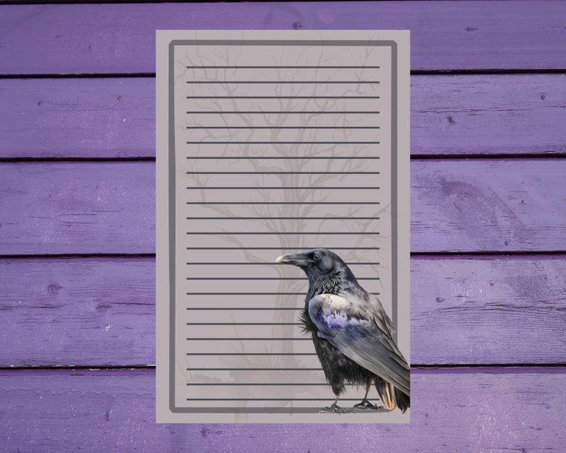 Raven Letter Writing Paper A5 Stationery Lined/unlined Penpal - Etsy