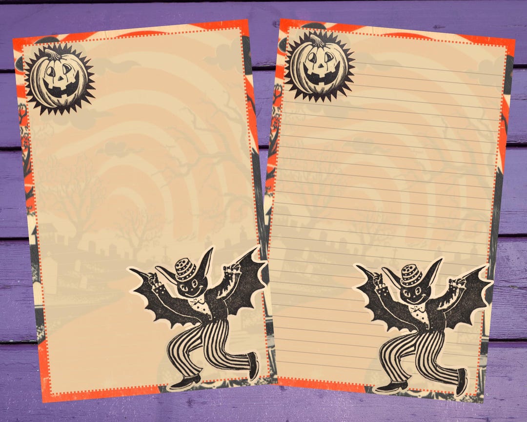 Spooky Carnival Letter Writing Paper A5 Stationery Lined/unlined Penpal ...