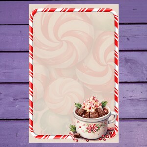 Sweet Christmas Letter Writing Paper A5 Stationery Lined/unlined Penpal ...