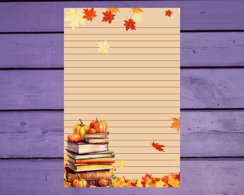 Autumn Books Letter Writing Paper A5 Stationery Lined/unlined Penpal ...